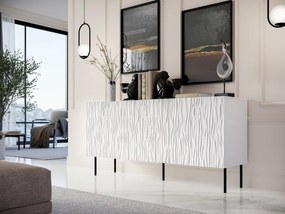 Komoda Jungle 152 cm bílá/černá