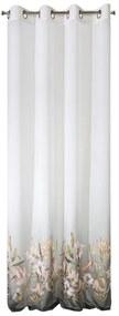 ZÁVĚS NA KROUŽKCÍCH PAMELA 140X250 CM VZOROVANÁ