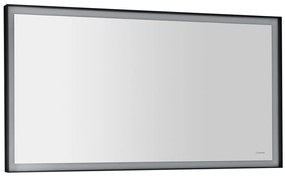 Sapho SORT LED podsvícené zrcadlo 120x70cm, černá mat - ST120