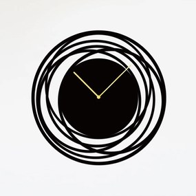 Nástěnné hodiny NET Barevný vzor: Černá, Velikost hodin: 35x35