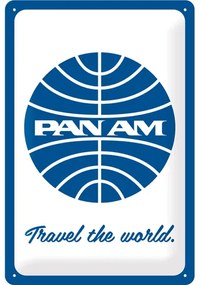 Postershop Plechová cedule: Pan Am (Travel the world) - 30x20 cm