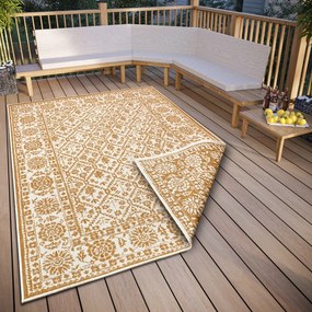 NORTHRUGS - Hanse Home koberce Kusový koberec Twin-Wendeteppiche 105789 Ochre – na ven i na doma - 80x150 cm