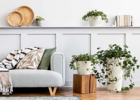 PLASTOVÝ KVĚTINÁČ URBANIKA ECO SADA 2KS 57X30 CM+46,6X25,5 CM BÍLÁ