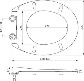 Aqualine ESMERALDA WC sedátko Soft Close bílá ES8816