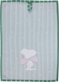 PEANUTS Utěrka Snoopy s motýlkem - zelená
