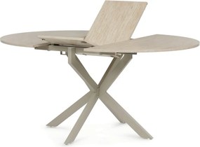 Jídelní stůl rozkládací 120-160x120 cm DT-I1120 OAK, melamin, dub – Barva (vyberte): hnědá béžová