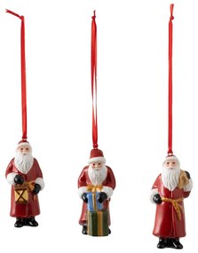 Nostalgic Ornaments vánoční závěsná dekorace, Santa Claus, 3 ks, Villeroy & Boch