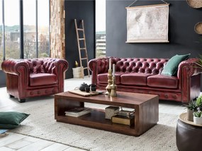 Křeslo z pravé kůže Chesterfield II