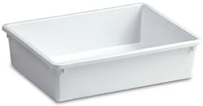Organizér, úložný box do hlubokých skříní a spíží, TRAY - 53 x 35 x 12cm, bílá NAK75000