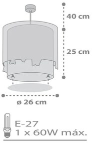 Dalber 61272 - Dětský lustr LOVING DEER 1xE27/60W/230V