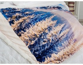 B.E.S. - Petrovice, s.r.o. Deka mikroflanel Lavaredo digitální tisk 130x160 dárkové balení  - Hory