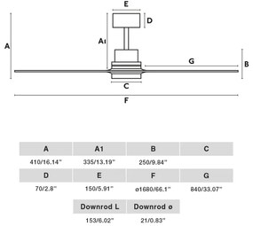 FARO 33463DC - LED Stropní ventilátor LANTAU LED/12W/230V pr. 168 cm + DO