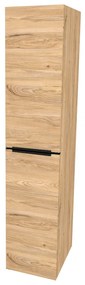 Mereo Mereo, Mailo, koupelnová skříňka vysoká 170 cm, černé madlo, Multidecor, CN594LPBJASH