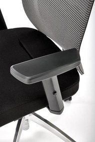 Kancelářská ergonomická židle ADMIRAL — síť / látka, černá