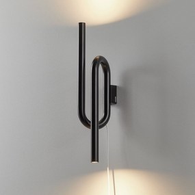 Foscarini Tobia LED nástěnné světlo, kabel, černá