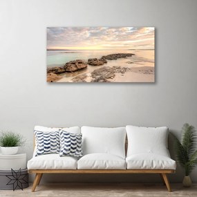 Obraz na plátně Moře Kameny Krajina 125x50 cm