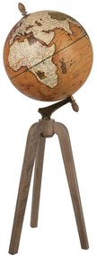 Dekorace glóbus na dřevěné trojnožce Rustic - Ø40*101cm