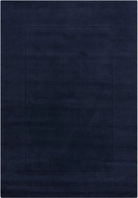 160x230 Kusový ručně tkaný koberec Tuscany Textured Wool Border Blue