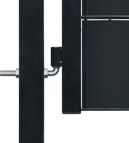 Plotová branka PVC a ocel 100 x 164 cm antracitová 145235