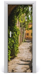 Fototapeta samolepící na dveře italské uličky 75x205 cm