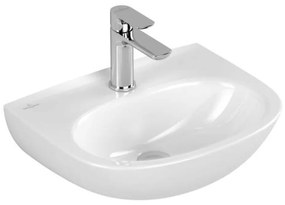 Villeroy & Boch O.novo - Umývátko 45x36 cm, bez přepadu, otvor pro baterii, alpská bílá 43404601