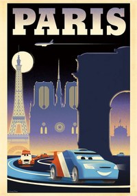 Postershop Fototapeta: Cars 2 Paris (reklama) - 184x254 cm