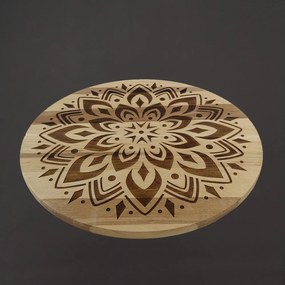 AMADEA Dřevěné servírovací prkénko - podnos mandala, masivní dřevo, 40 cm