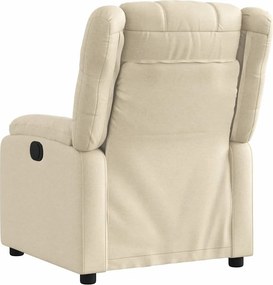 Elektrické polohovací křeslo krémové textil 3205187