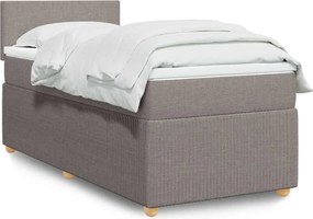 Box spring postel s matrací taupe 100 x 200 cm textil 3287364