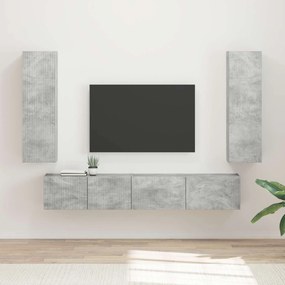 Sestava TV skříněk 3 ks Betonově šedá Kompozitní dřevo 3408982