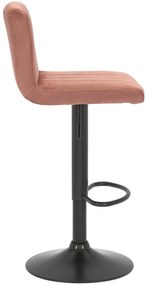 Barová židle Wragby - samet | růžová
