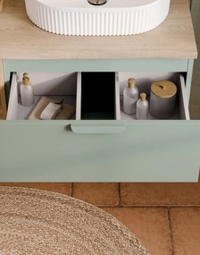 Zelená skříňka pod umyvadlo 60 cm do koupelny (SET-ASG B CREMONA 60CM)