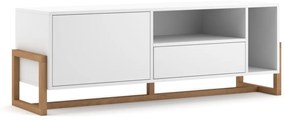 TV stolek OSLO, 139x49x42, černá/buk