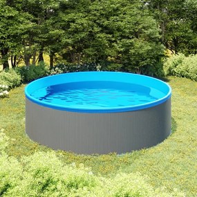 Nadzemní bazén 350 x 90 cm šedý - Default Title