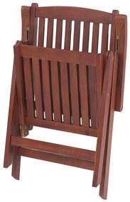 Sada 6 dřevěných zahradních židlí TOSCANA Beliani