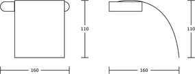 Mexen Adox, držák toaletního papíru, černá matná, 70182333-70