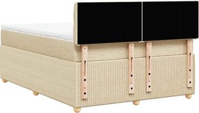 Box spring postel s matrací krémová 140x200 cm textil 3287491