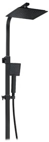 Mexen Tim Sprchový set s termostatickou sprchovou baterií s horním uchycením Cube, černý, 3/4" + 1/2", 78910-70 + 77250-70