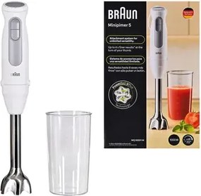 Braun MultiQuick 5 MQ 50001M bílá / Tyčový mixér / 1000 W / Turbo / 21