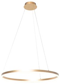 Designová závěsná lampa zlatá 60 cm včetně LED 3 stupně stmívatelná - Anello