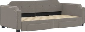 Válenda s přistýlkou a zásuvkami taupe 80 x 200 cm textil 3197668