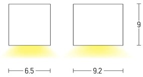 Zambelis E150 venkovní nástěnné svítidlo bílé, 1xGU10, 9cm