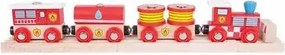 Bigjigs Rail Hasičský vlak + 3 koleje / od 3 let