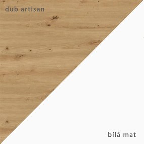 MALTA b | šatní skříň S2D | 90 cm | dub artisan / bílá