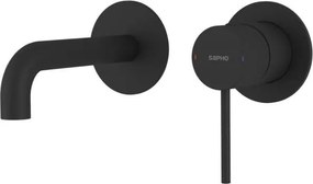 Sapho Ultrasan - Umyvadlová baterie pod omítku, 2-otvorová instalace, s tělesem, matná černá UT118VB