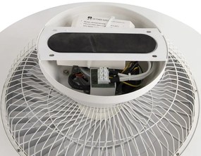 Stropní ventilátor stříbrný s hvězdným efektem 60 cm vč. LED stmívatelný s dálkovým ovládáním - Climo