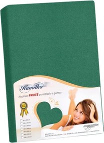 Bellatex Prostěradlo froté Zelená rozměr 200x220 cm