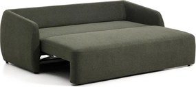Tmavě zelená žinylková rozkládací pohovka 218 cm Laira – Kave Home