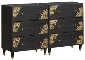 Servírovací skříň 2 ks 60 x 33 x 75 cm Masivní mangové dřevo 3310157