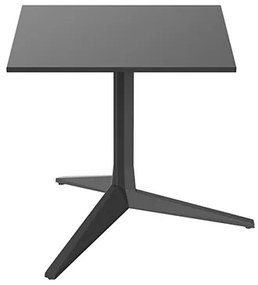 VONDOM - Konferenční čtvercový stolek FAZ Ø základny 65 cm se skleněnou deskou, 50x50, 59x59 cm